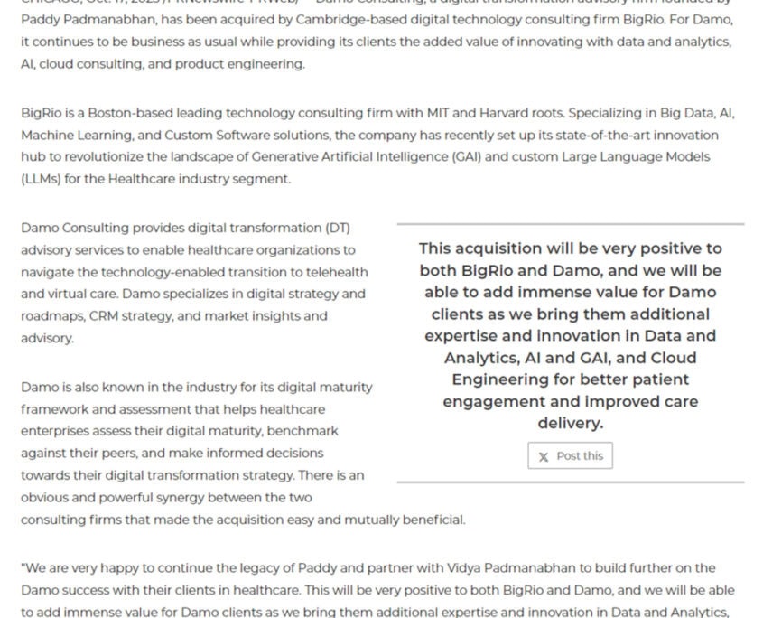 Press Releases - BigRio